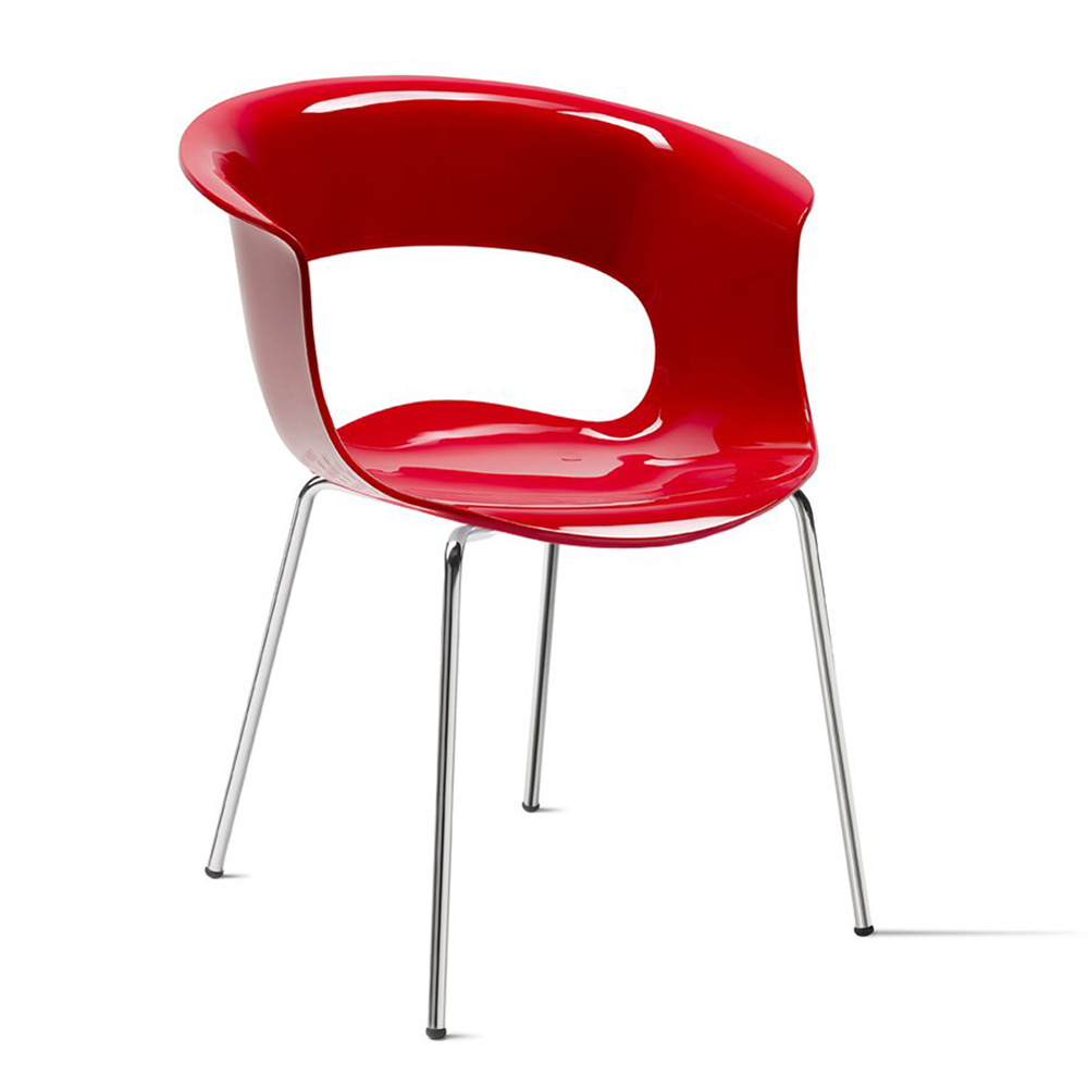 Silla Miss B Patas Cromadas by Scab Design® – Mobiliario Profesional